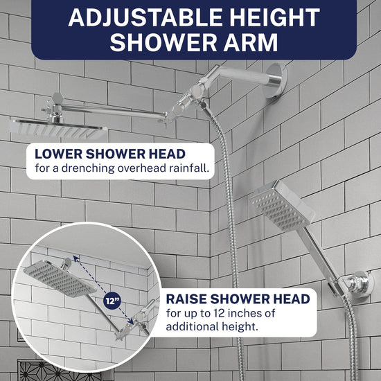 Square Dual Shower Head Set - HammerHead®