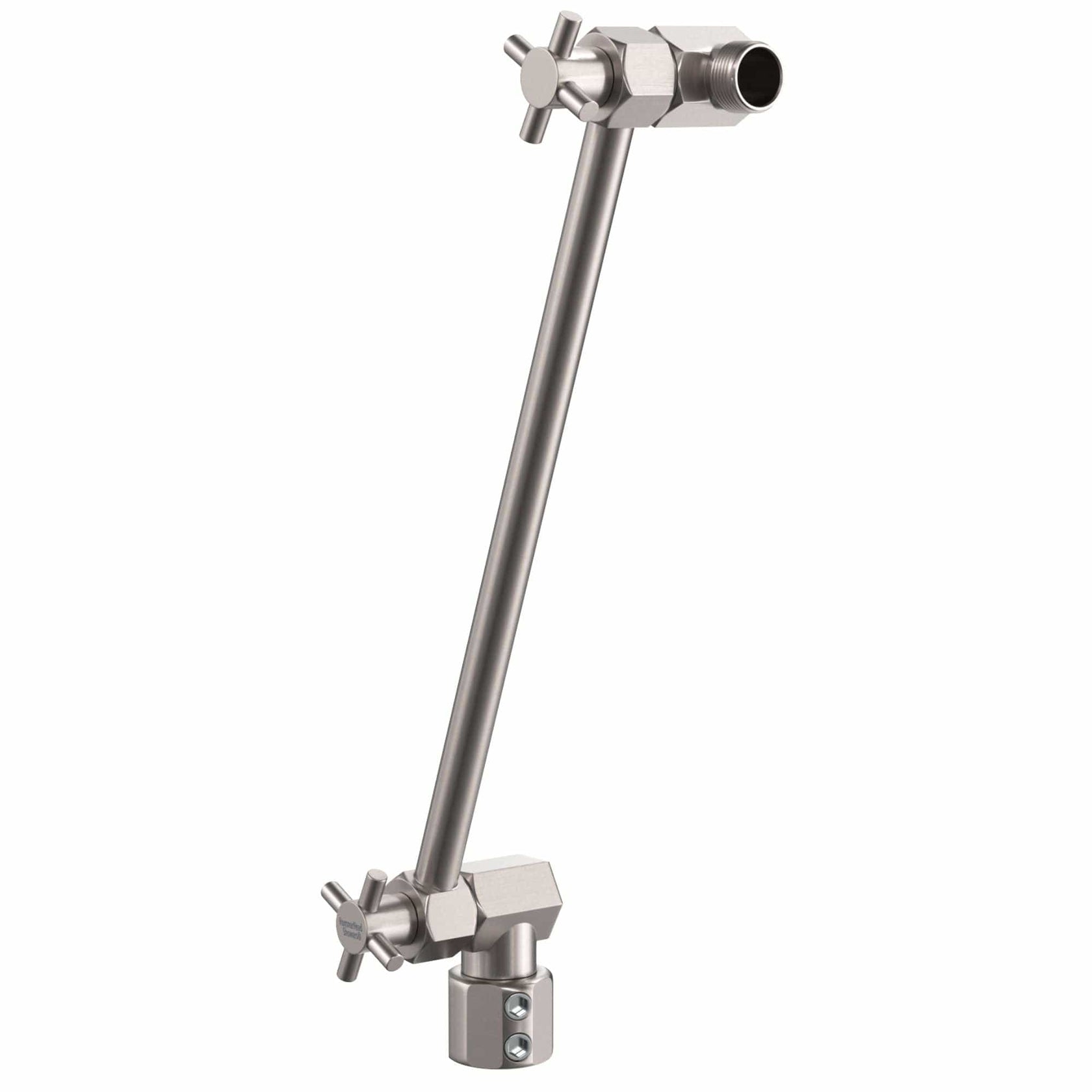 All Metal Adjustable Shower Arm Extension — Raise or Lower Shower Head ...