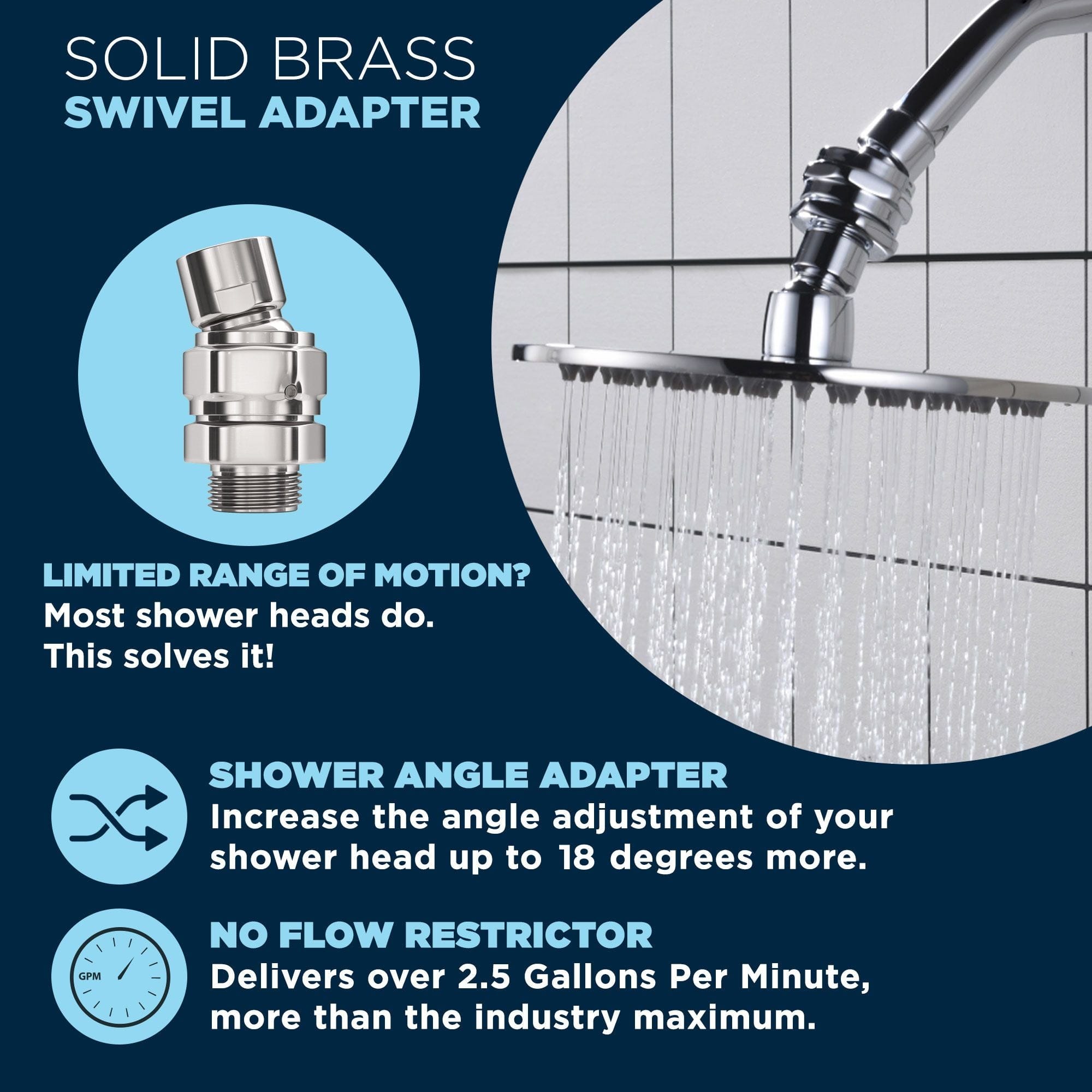 Shower Head Swivel Adapter – HammerHead®