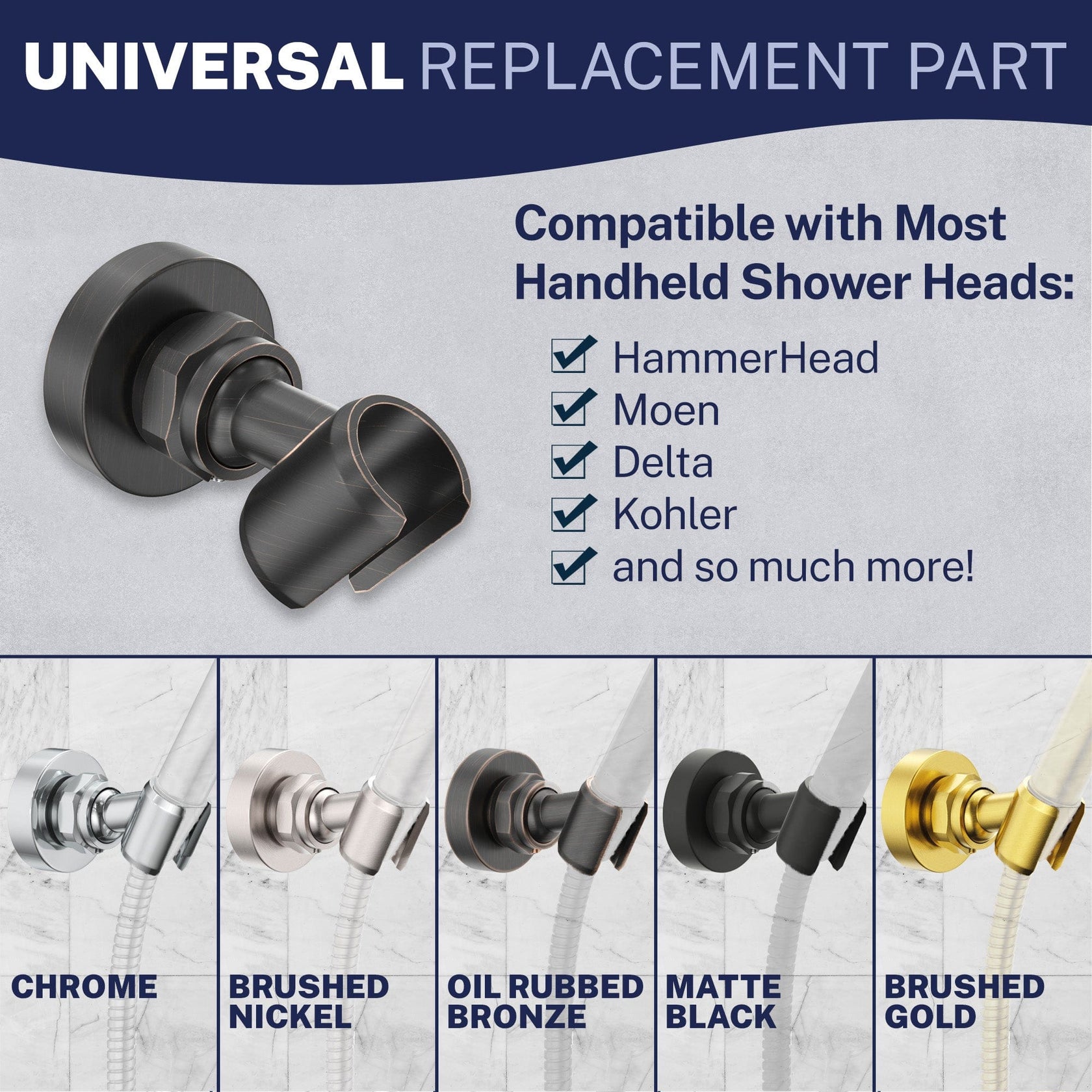 Universal Handheld Shower Head Holder Wall Mount – HammerHead®