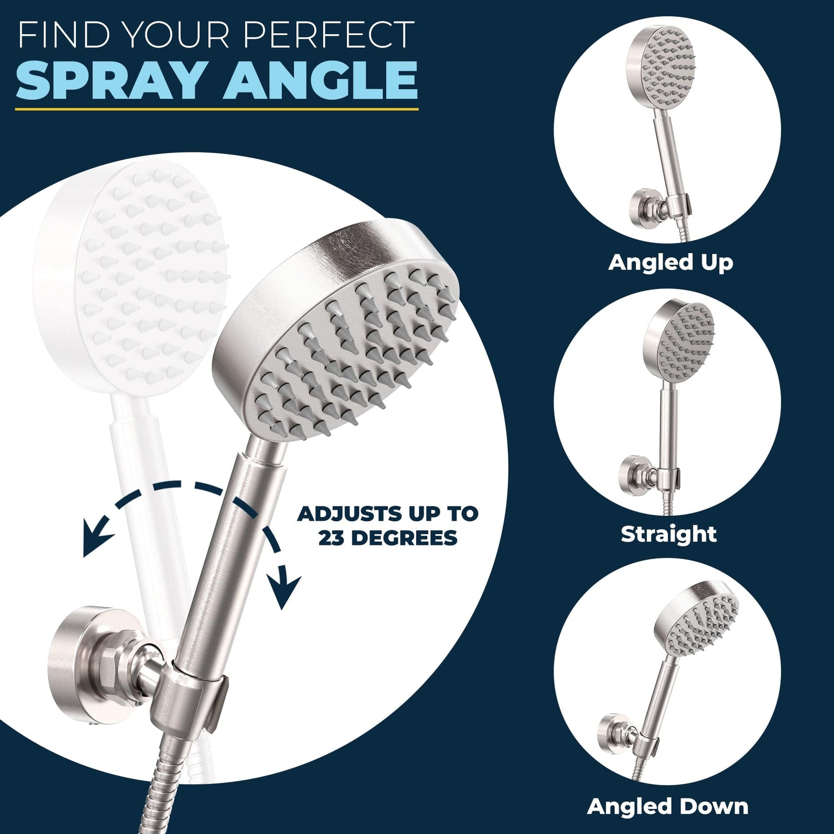 All Metal Handheld Shower Head Holder Wall Mount, Universal Fit – The ...